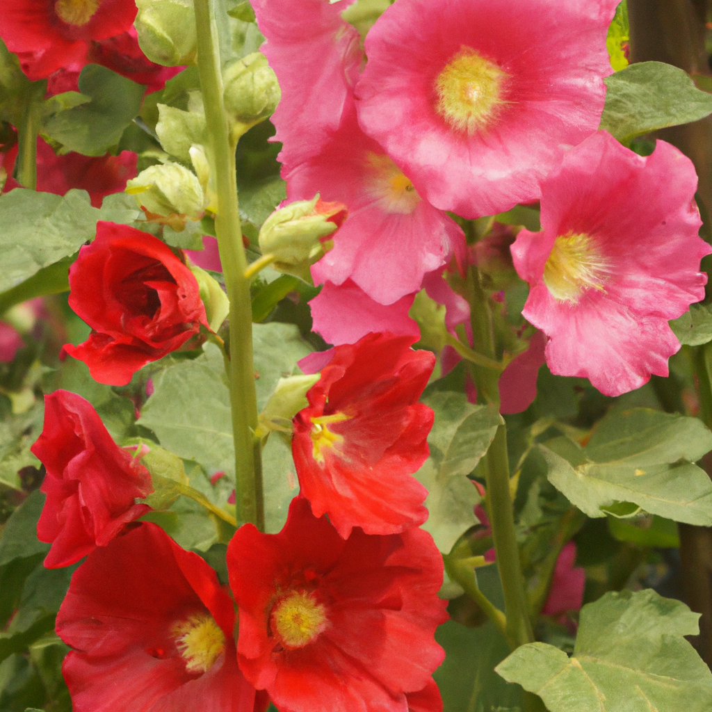 Hollyhocks Happy Lights Mixed Flower Seeds – Easy Grow Seeds